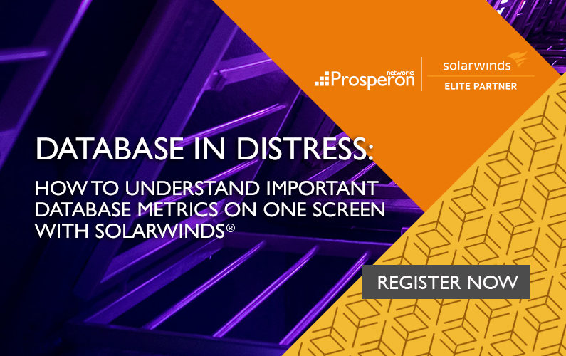 Database Webinar Metrics On One Screen With SolarWinds